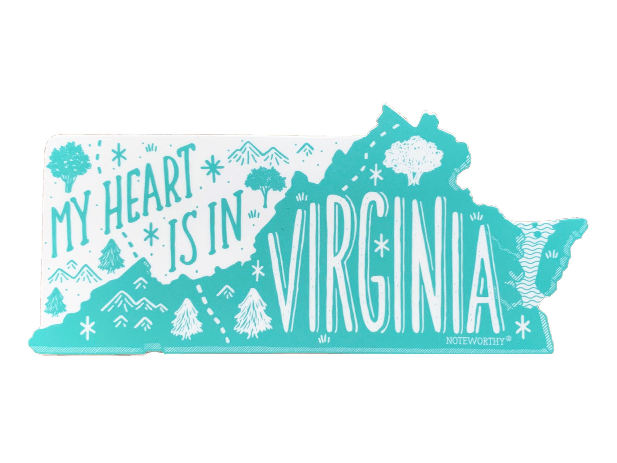 Virginia Sticker Virginia State Sticker Bumper Sticker | Etsy