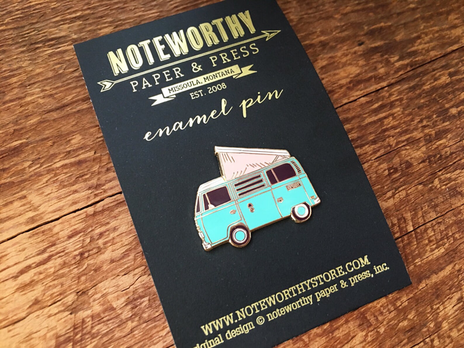 Camper Van Enamel Pin, Explore Pin, Single Hard Enamel Pin With ...