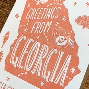 Georgia Greeting Card Greetings From Georgia A2 Folded Note - Etsy