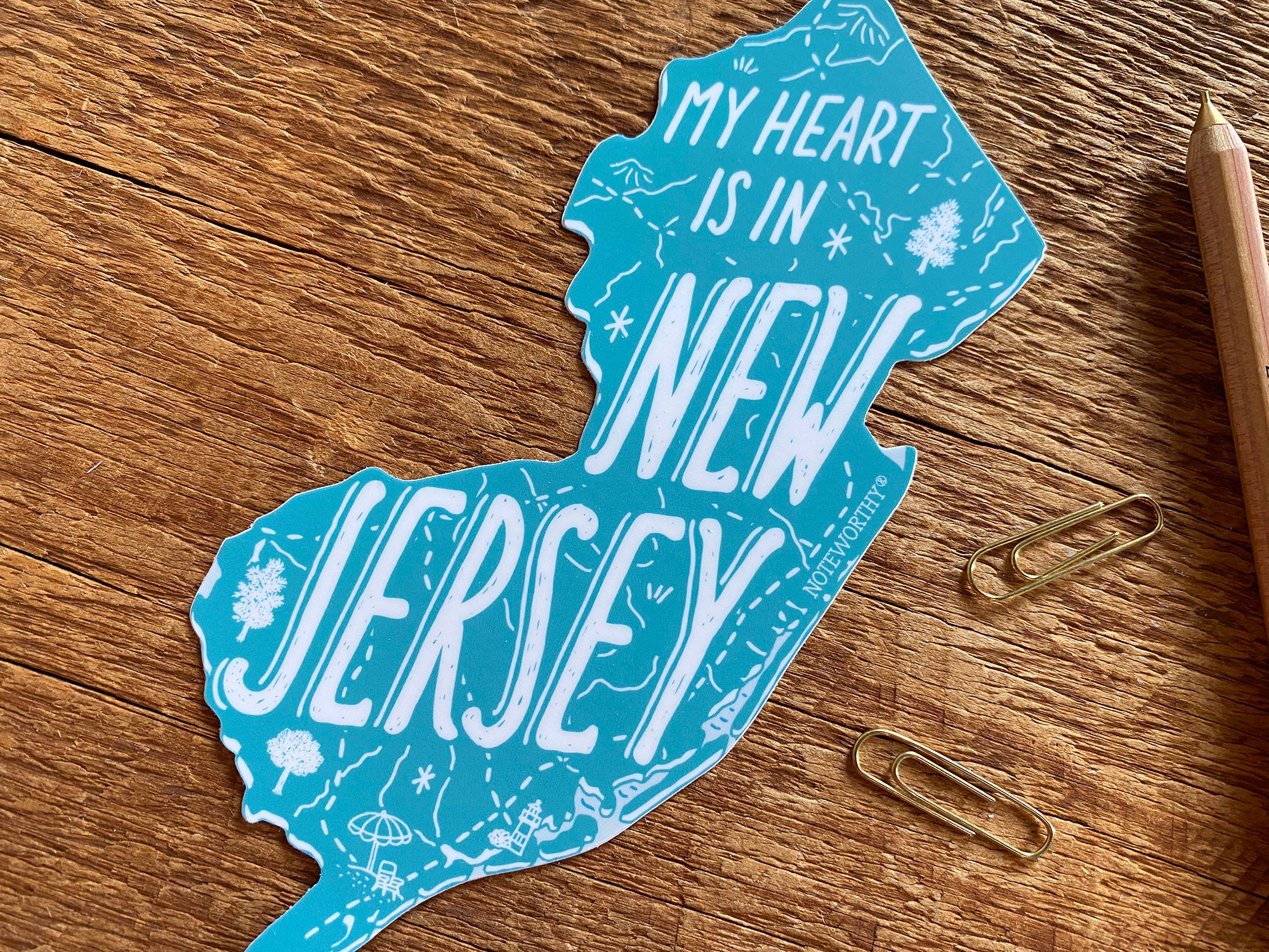 New Jersey Sticker New Jersey State Sticker Bumper Sticker | Etsy