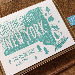 New York Greeting Card, Greetings From New York, Boxed Set of 6, A2 ...