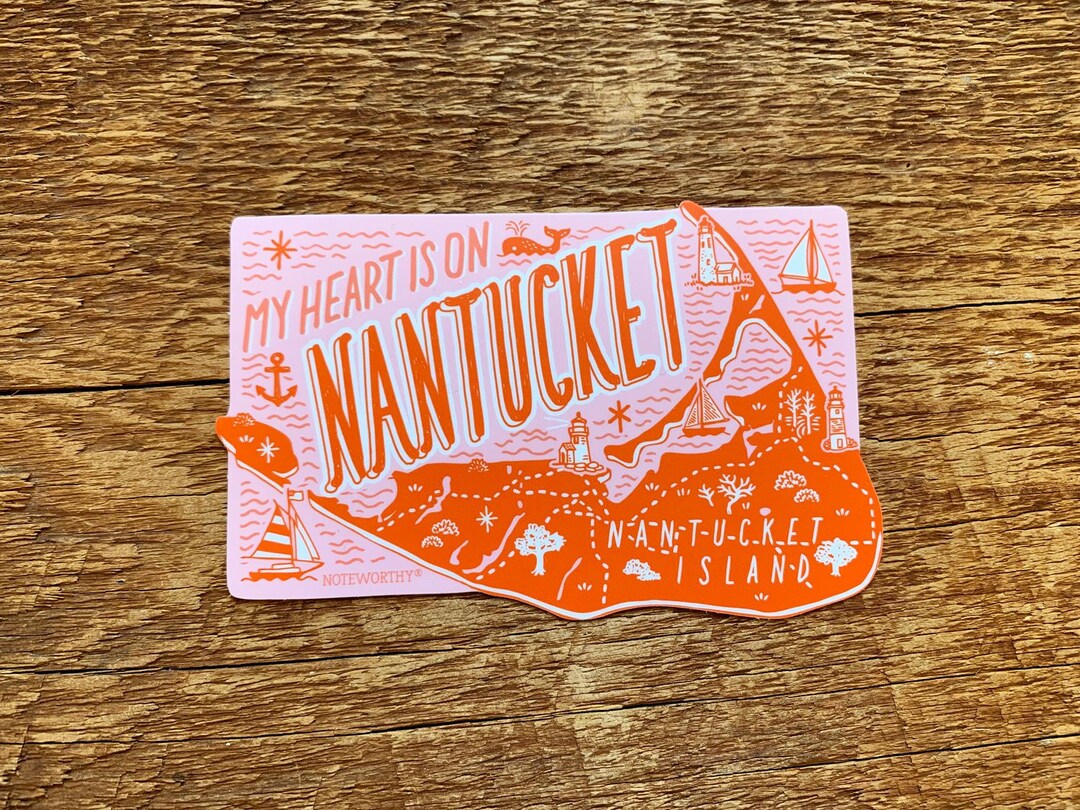 Nantucket Sticker Nantucket Massachusetts Sticker Bumper - Etsy
