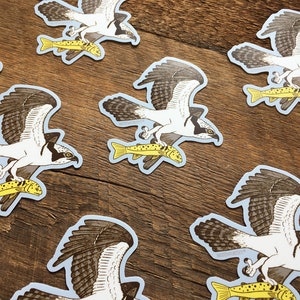 Osprey Sticker, Wildlife Sticker, Outdoor Sticker, Single Die Cut Vinyl ...