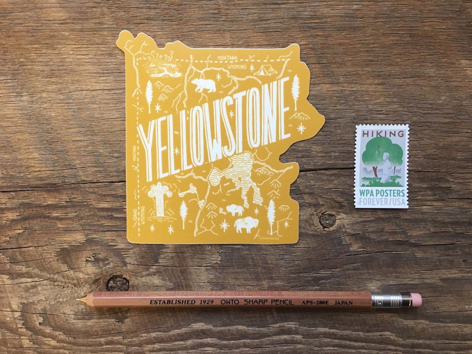 Yellowstone Sticker Yellowstone National Park Sticker Bumper | Etsy