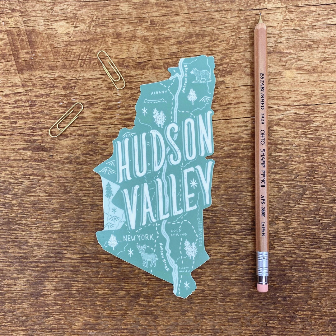 Hudson River Valley Sticker, Hudson Valley Sticker, Single Die Cut ...
