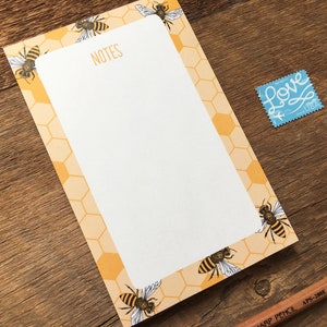 Honey Bee Pocket Notepad, Bee Gift, Office Supplies, 3.5 X 5.5 Desk Notepad - Etsy