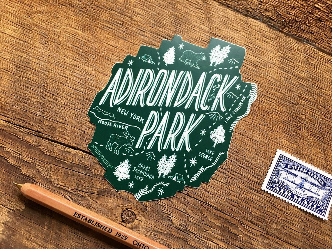 Adirondack Park Sticker Adirondack State Park Sticker Bumper - Etsy