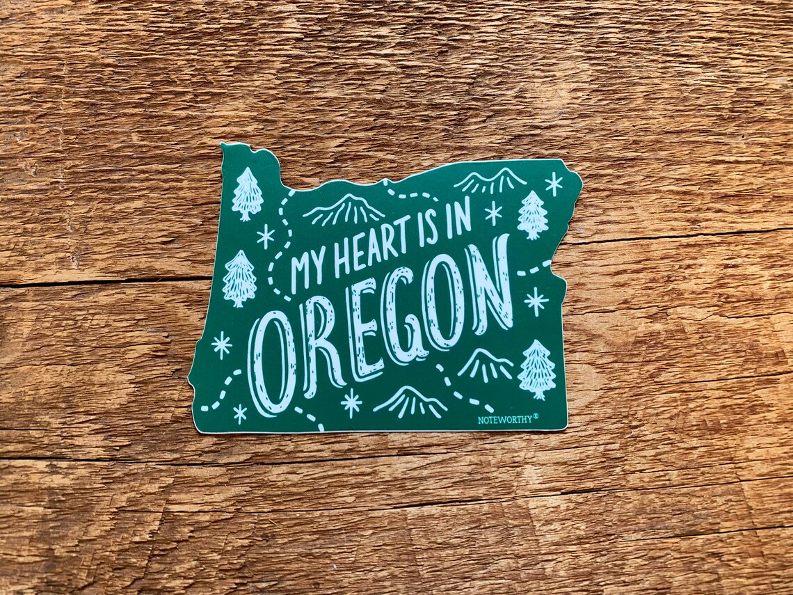 Oregon Sticker Oregon State Sticker Bumper Sticker Single - Etsy
