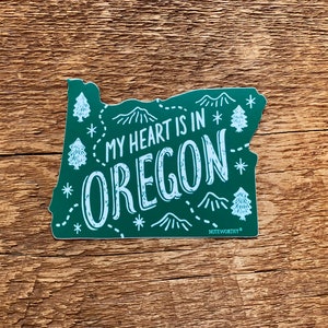 Oregon Sticker, Oregon State Sticker, Single Die Cut Vinyl Sticker - Etsy