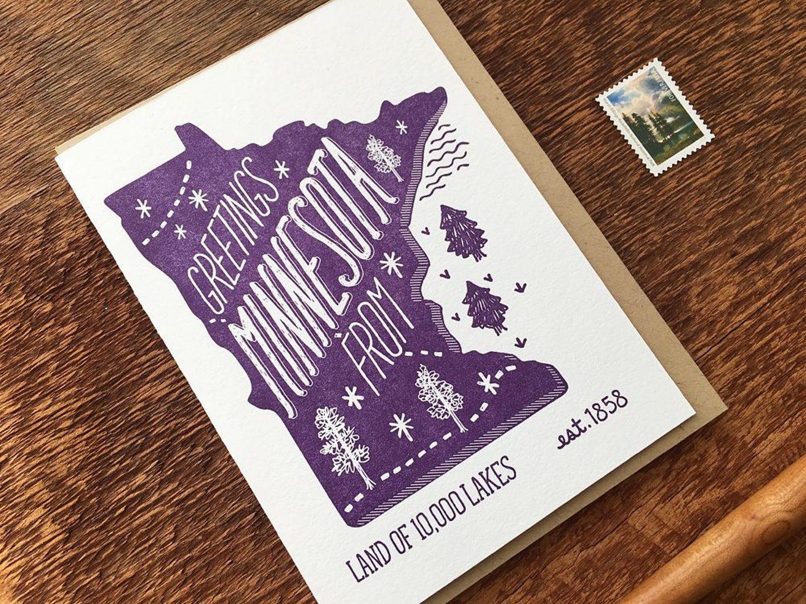 Minnesota Greeting Card Greetings from Minnesota Boxed Set | Etsy