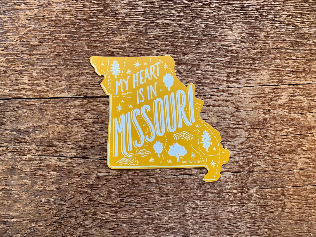 Missouri Sticker, Missouri State Map Sticker, Single Die Cut Vinyl ...