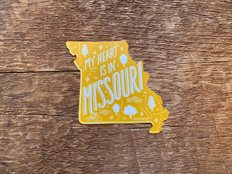 Missouri Sticker Missouri State Map Sticker Bumper Sticker - Etsy