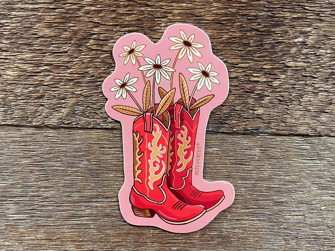 Cowboy Boots Sticker Bouquet Sticker Single Die Cut Vinyl - Etsy