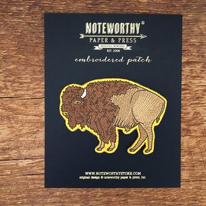 Bison Patch, Buffalo Patch, Explore Patch, Single Embroidered Patch With Iron-on Back - Etsy