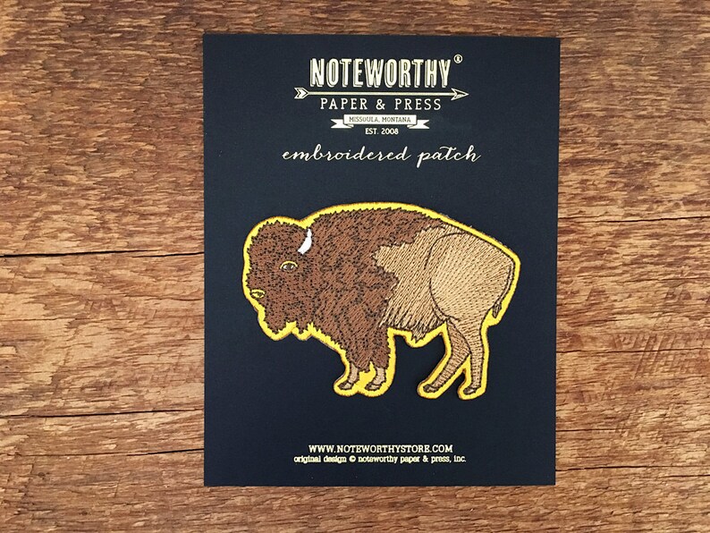 Bison Patch Buffalo Patch Explore Patch Single Embroidered - Etsy