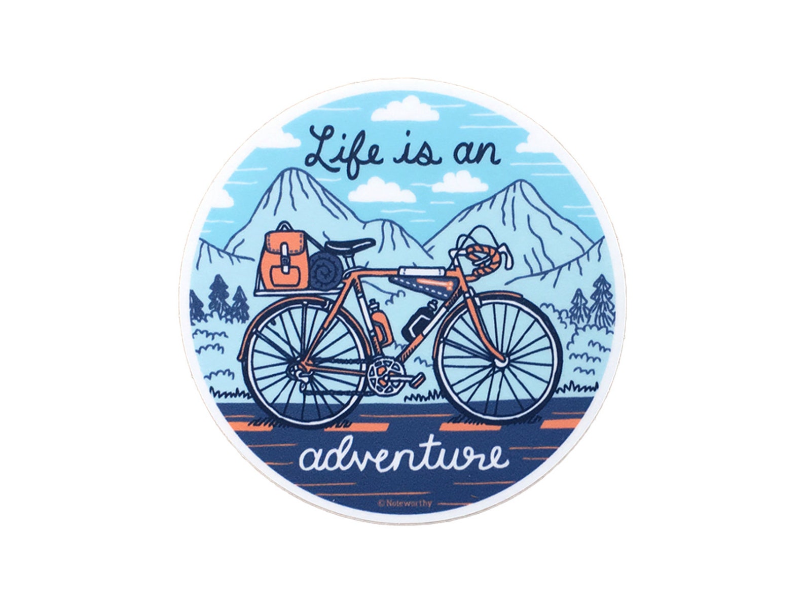 Adventure Sticker Bicycle Sticker Outdoors Sticker Single - Etsy