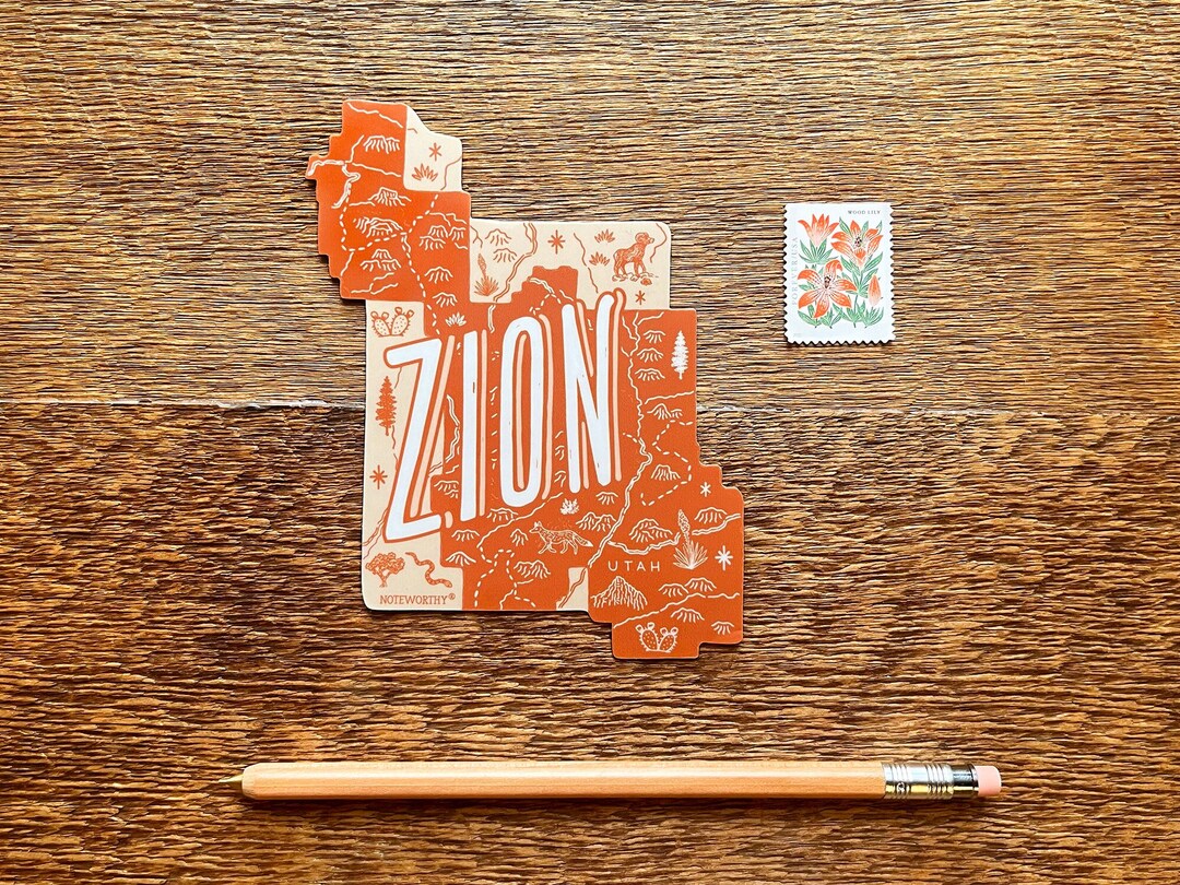 Zion Sticker, Zion National Park Sticker, Single Die Cut Vinyl Sticker ...