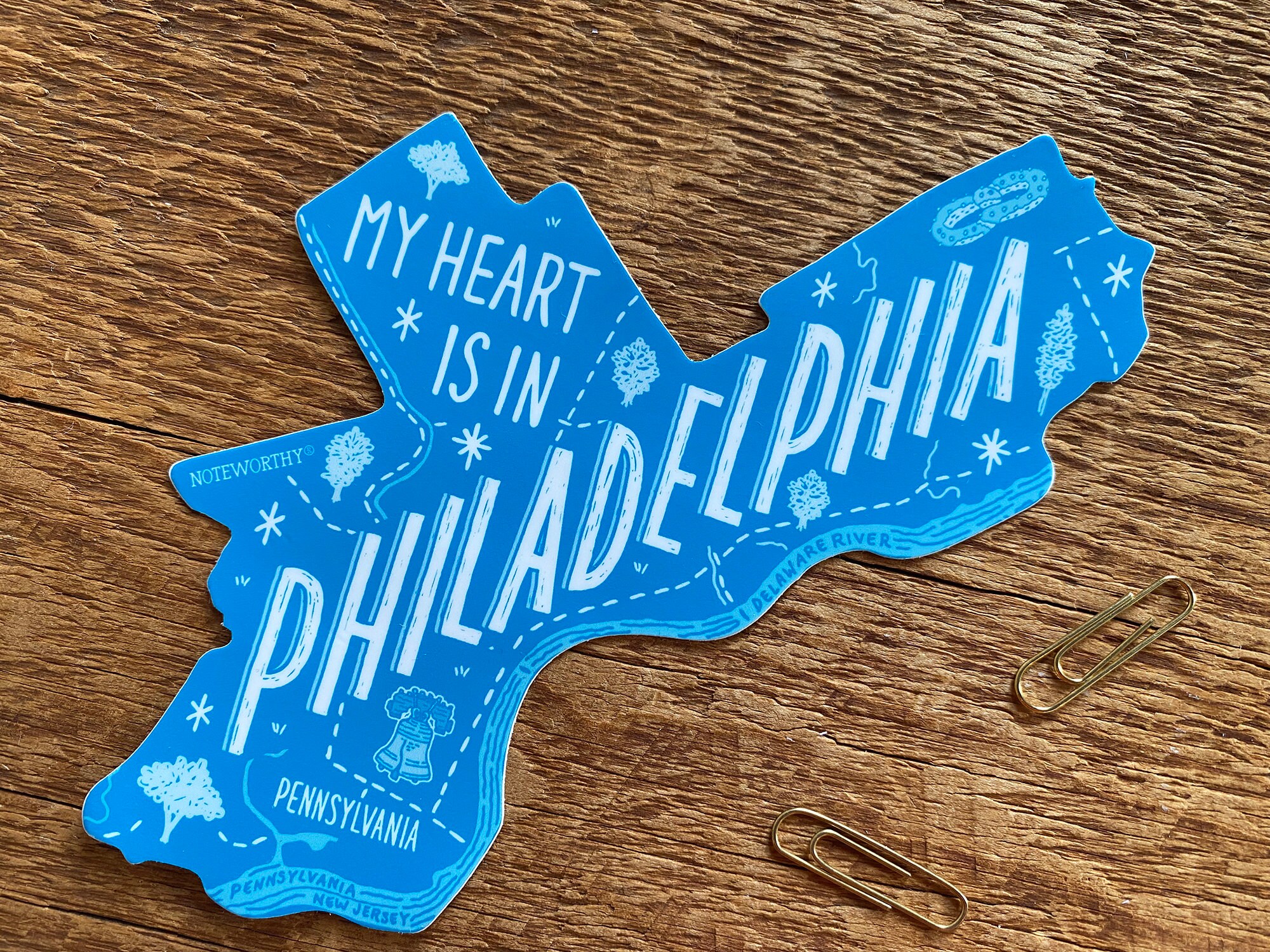 Philadelphia Sticker, Philadelphia Map Sticker, Single Die Cut Vinyl ...