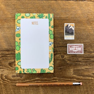 Desert Pocket Notepad, Cactus Pattern Notepad, Office Desk Pad, 3.5 X 5 ...