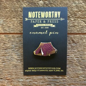 Tent Enamel Pin, Camping Pin, Single Hard Enamel Pin With Butterfly ...