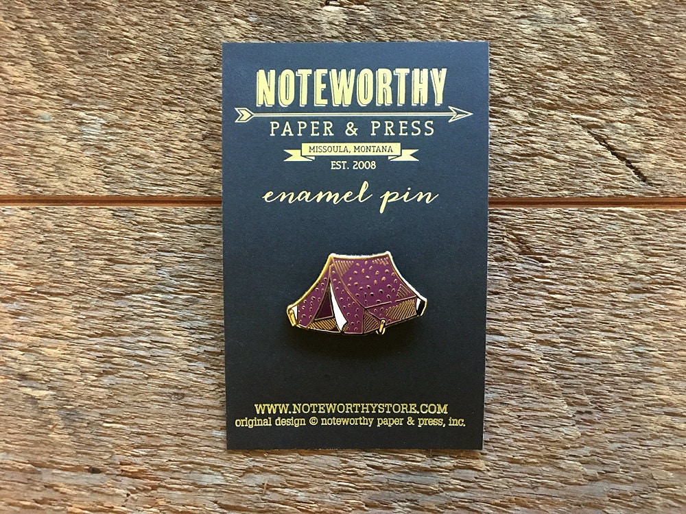 Tent Enamel Pin Camping Pin Single Hard Enamel Pin With - Etsy