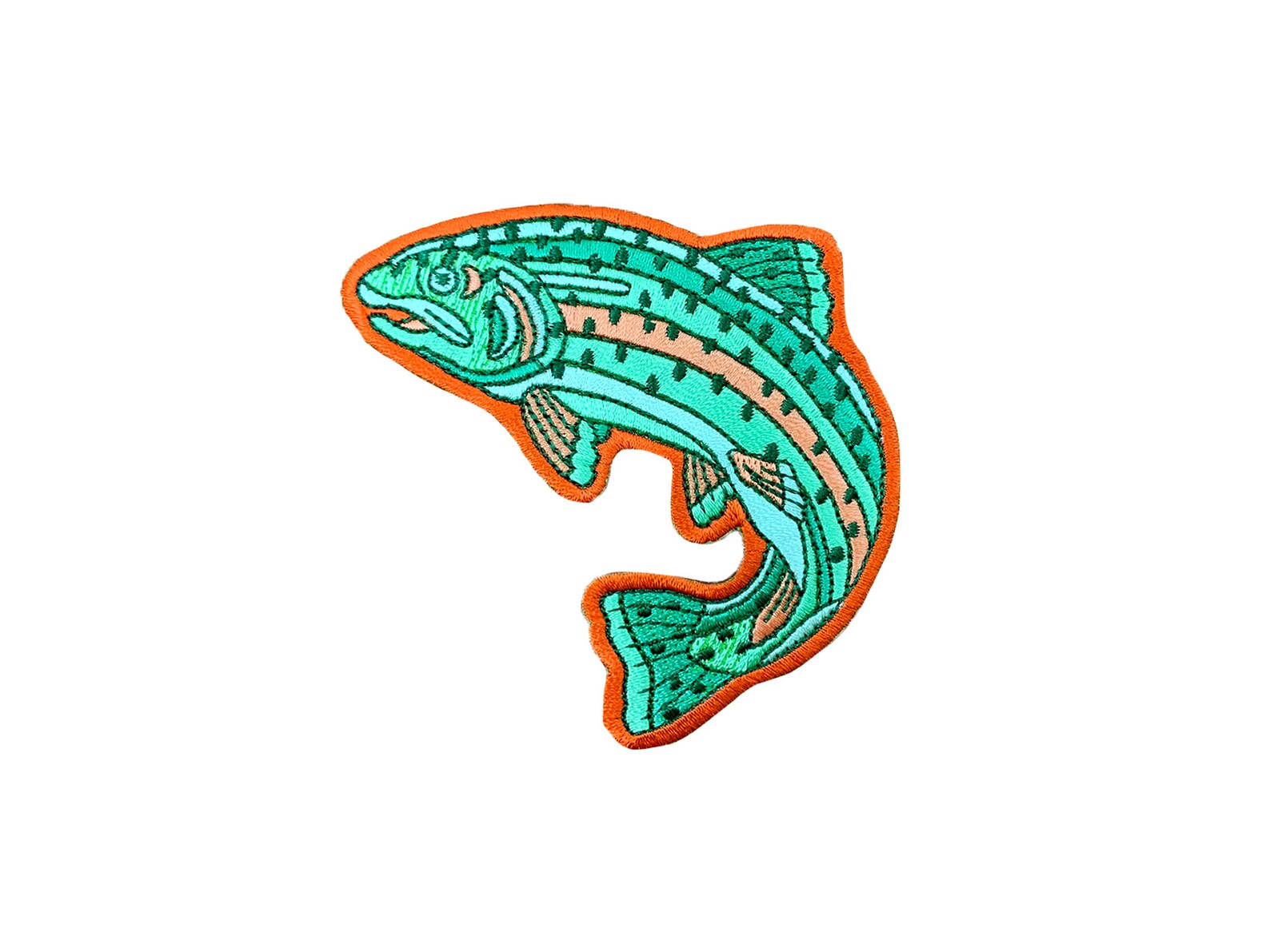 Trout Patch Fishing Patch Rainbow Trout Patch Single - Etsy