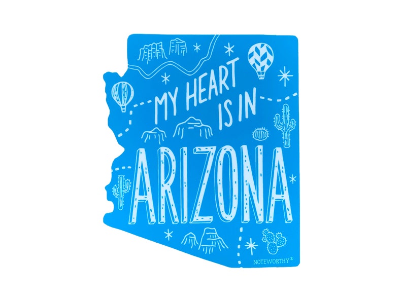 Arizona Sticker Arizona State Sticker Bumper Sticker Single - Etsy
