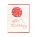 Happy Birthday Lollipop Card, Kid's Birthday Card, Letterpress Folded ...