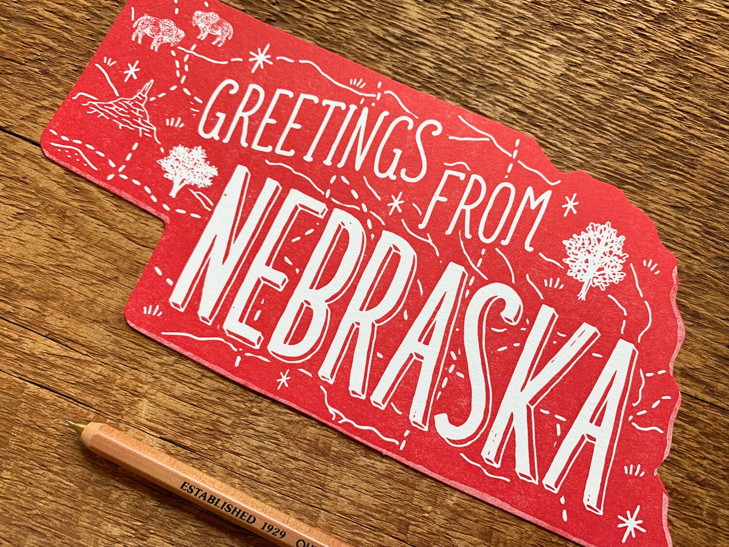Nebraska Postcard Greetings From Nebraska Die Cut - Etsy Hong Kong