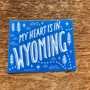 Wyoming Sticker, Wyoming State Map Sticker, Single Die Cut Vinyl ...