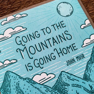 John Muir Quote, Encouragement Card, Mountain Card, Outdoors Card ...