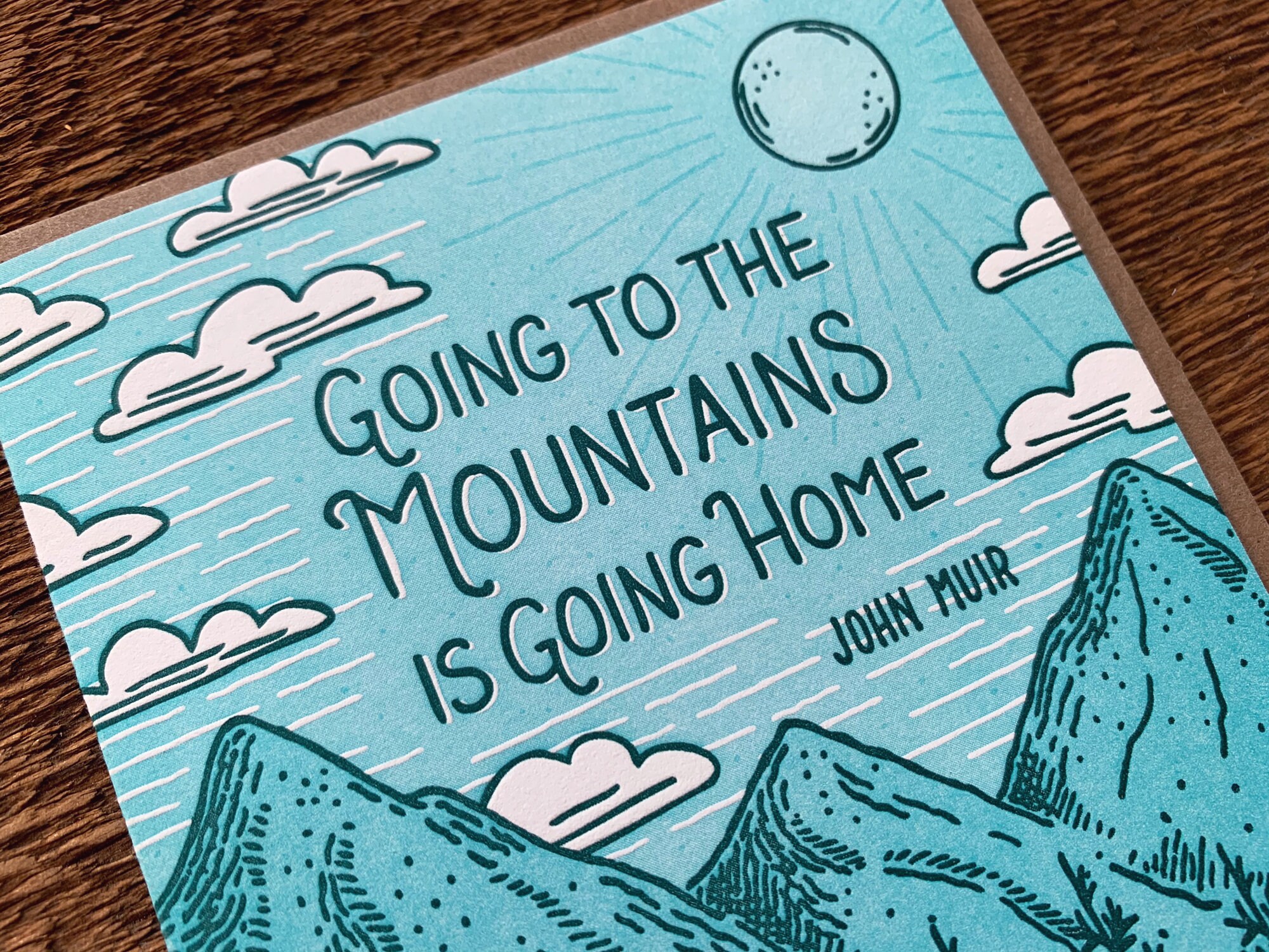 John Muir Quote Encouragement Card Mountain Card Outdoors - Etsy