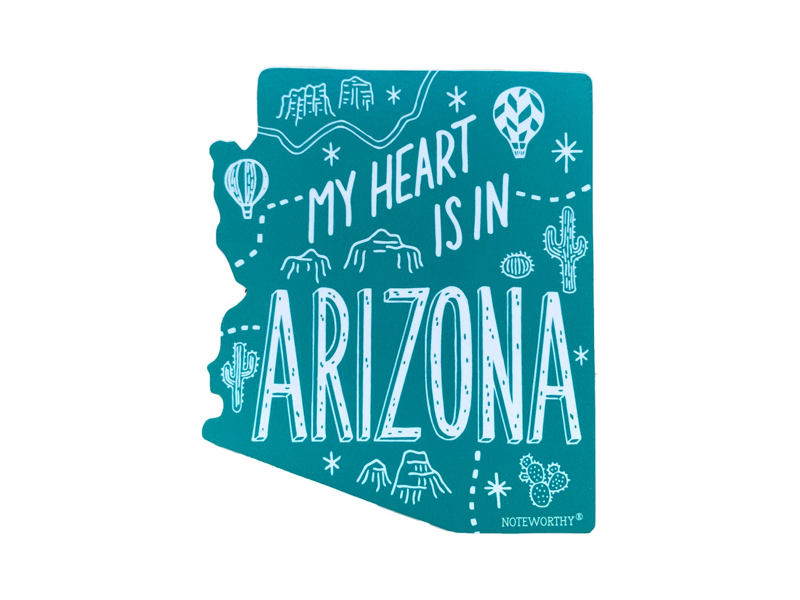 Arizona Sticker Arizona State Sticker Bumper Sticker Single - Etsy