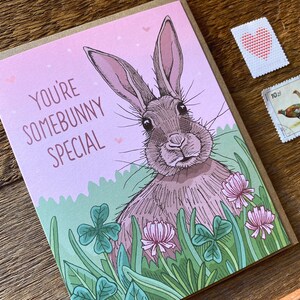 You're Somebunny Special, Bunny Love, Greeting Card, Blank Inside - Etsy