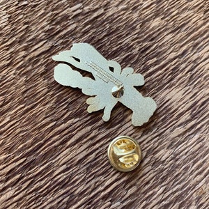 Lobster Enamel Pin, Red and Gold Lobster Pin, Single Hard Enamel Pin ...