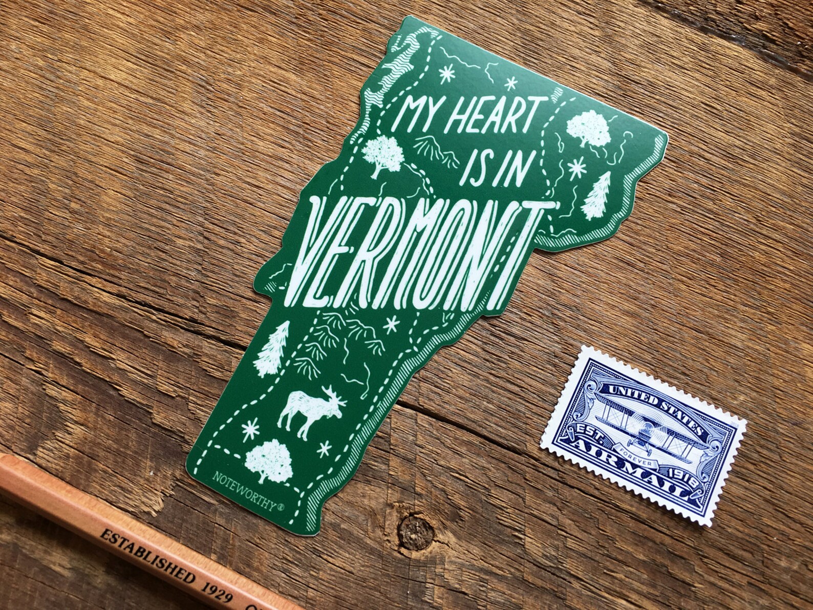Vermont Sticker Vermont State Sticker Bumper Sticker Single - Etsy