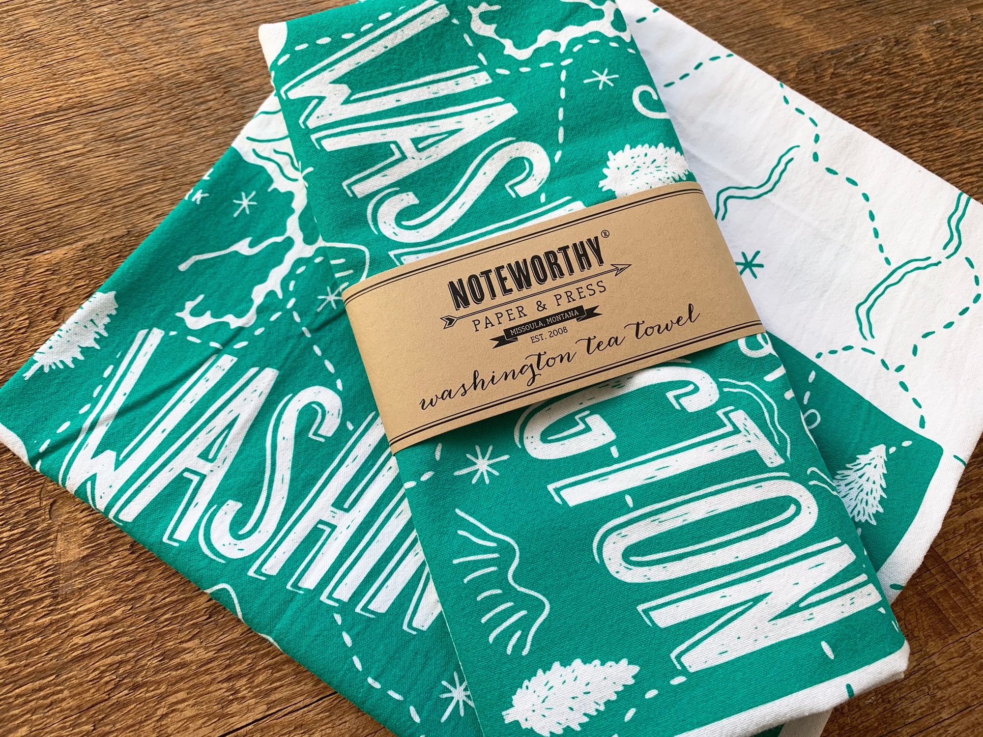 Washington Tea Towel, Washington State Tea Towel, Single Screen Printed ...
