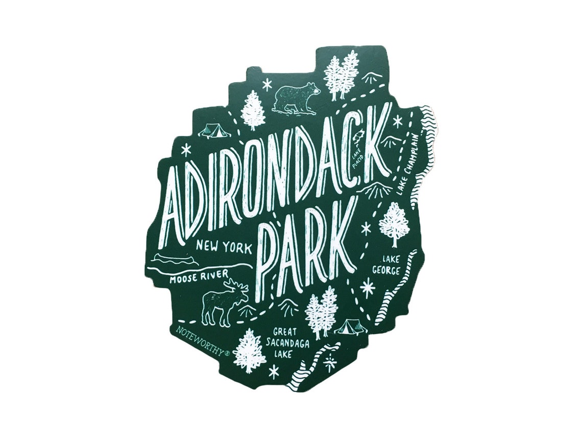 Adirondack Park Sticker Adirondack State Park Sticker Bumper - Etsy