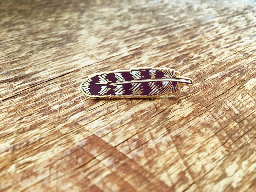 Feather Enamel Pin Outdoors Enamel Pin Single Hard Enamel - Etsy