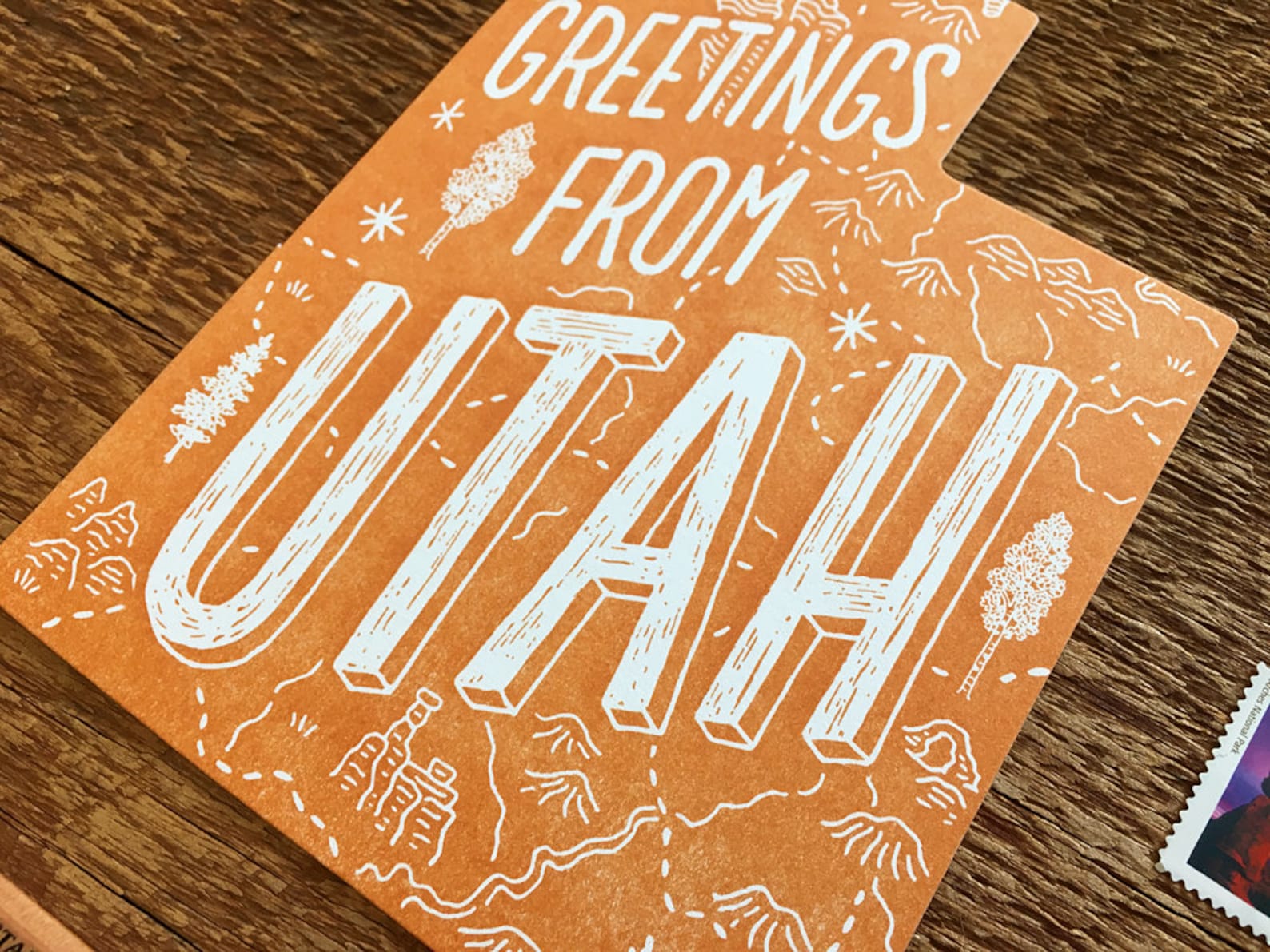 Utah Postcard, Greetings From Utah, the Beehive State, Die Cut ...