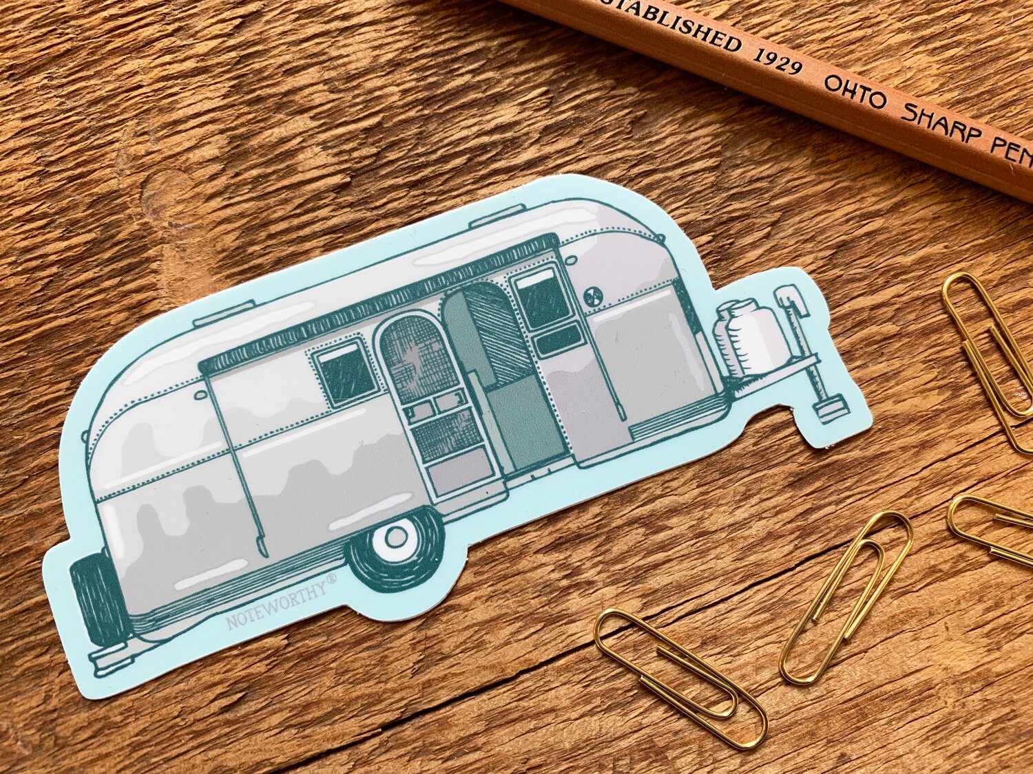 Silver Camper Sticker Vintage Camper Sticker Camping | Etsy