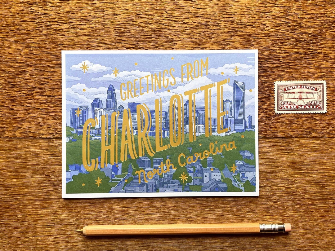 Charlotte Postcard, Greetings From Charlotte, North Carolina Postcard ...