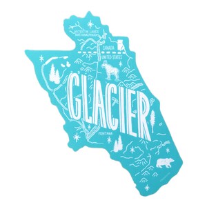 Glacier Sticker, Glacier National Park Sticker, Single Die Cut Vinyl ...