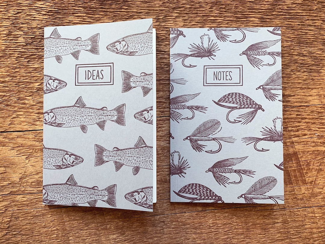 Trouts & Fishing Flies, Pocket Notebook Sets, Set of 2 Pocket Notebooks ...