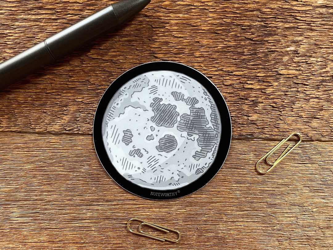 Moon Sticker, Celestial Sticker, Single Die Cut Vinyl Sticker - Etsy
