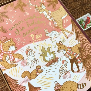 Woodland Holiday Cards Woodland Animal Holiday Cards Boxed - Etsy