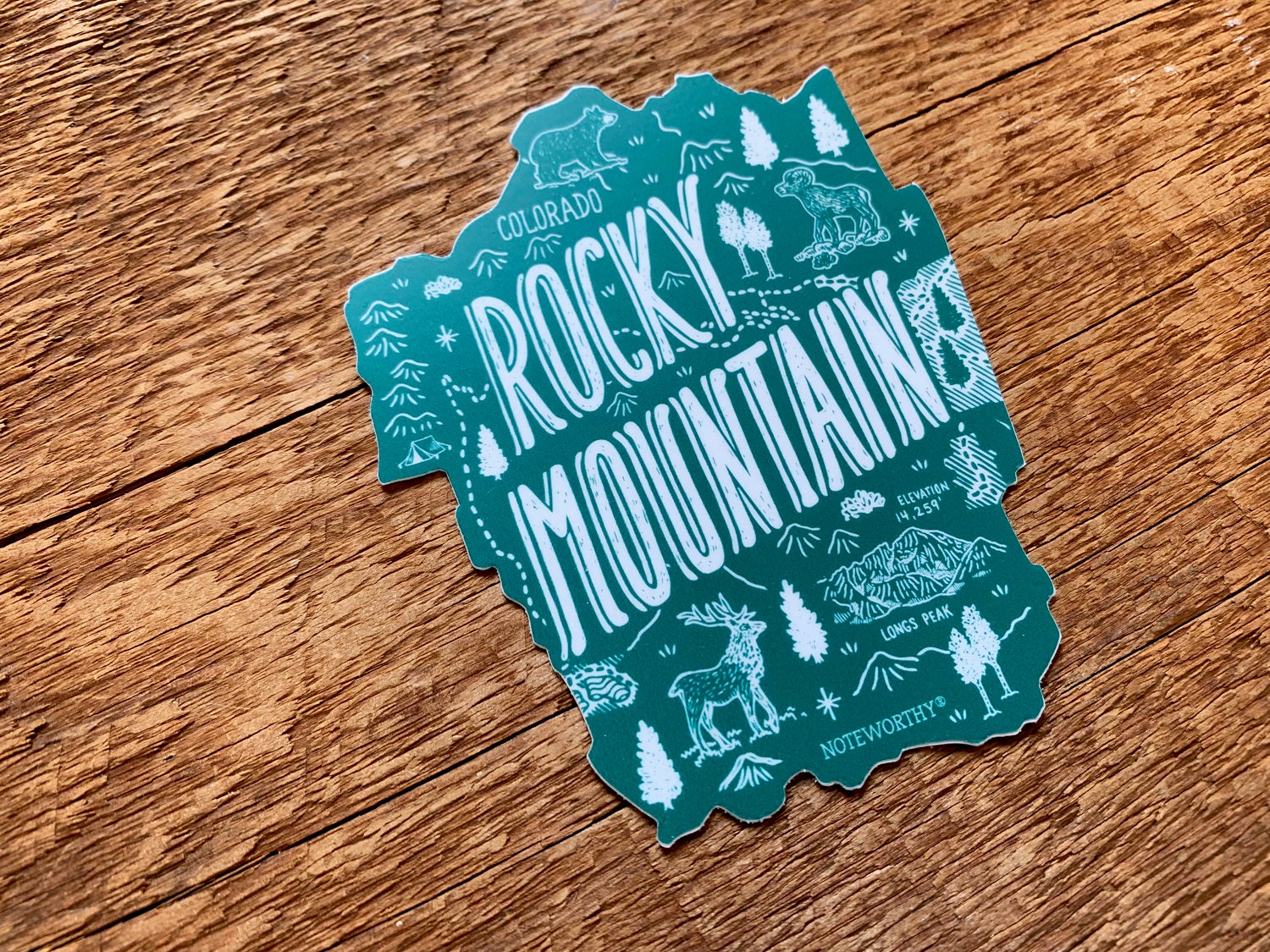 Rocky Mountain Sticker Rocky Mountain National Park Sticker | Etsy