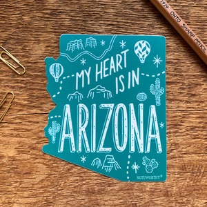 Arizona Sticker, Arizona State Sticker, Single Die Cut Vinyl Sticker - Etsy