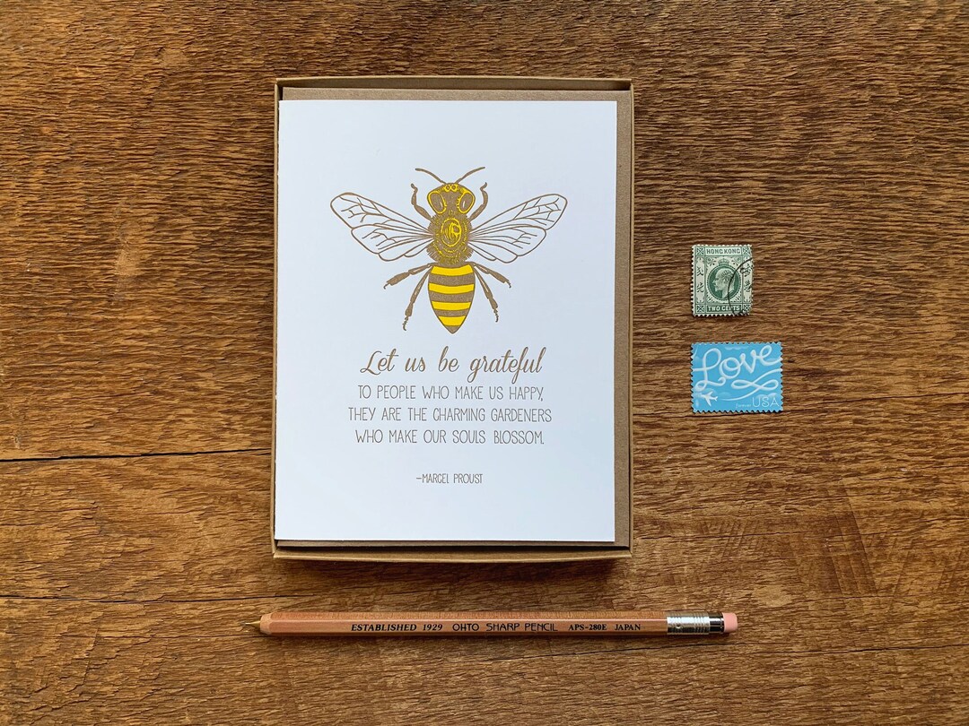 Bee Grateful, Let Us Be Grateful, Honey Bee, Friendship Quote, Boxed ...