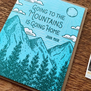 John Muir Quote, Encouragement Card, Mountain Card, Outdoors Card ...